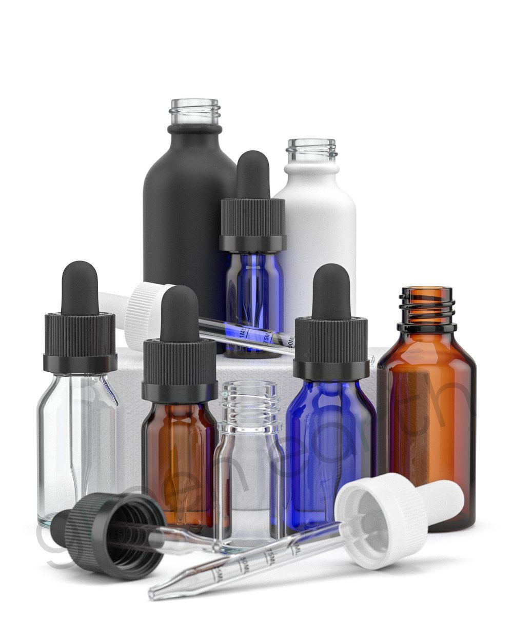 Glass Tincture Dropper Bottles | Green Earth Packaging